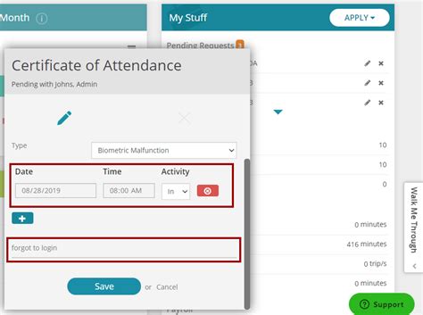how to update the details of a filed certificate of attendance coa