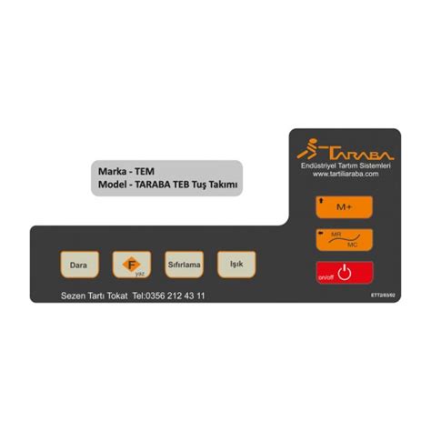 Tem Taraba Teb Tuş Takımı Tem