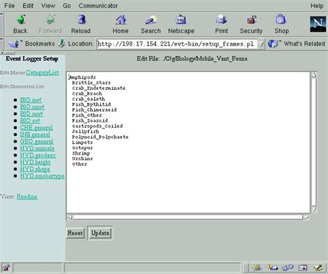 Event Logger Setup Screen For Configuring New Categories And Observations Download Scientific