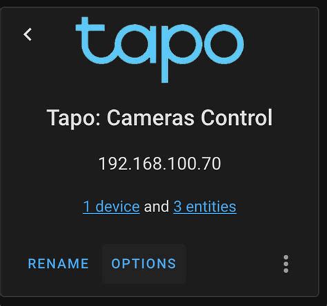 [custom Component] Tapo Cameras Control Custom Components Home Assistant Community