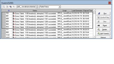 Loadrunner Controller Users Getting Failed After Attempting Certain