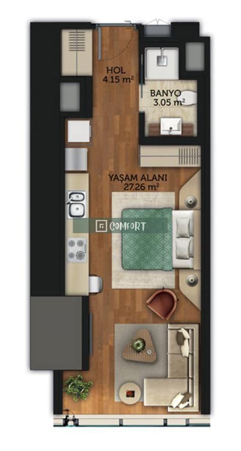 Skyland Skyland Istanbul Luxury Furnished 1+0 Short Term Rental - Ricomfort