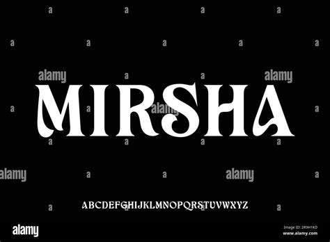 Thick Curved Elegant Typeface Display Font Vector Wavy Serif Typography Style Illustration