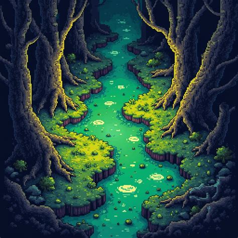 Swamps Of Torment 8 Bit Pixel Art Map Stable Diffusion Online