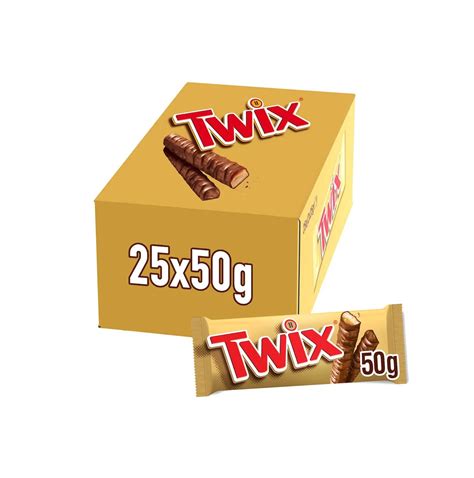 Twix Twin Chocolate Bars - 50g - Pack Of 12 (50g X 12 Bars) - Buy Twix ...