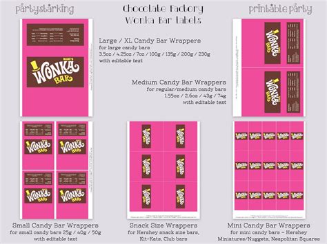 Printable Wonka Bar Wrapper Free Free Printables