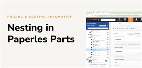 Sheet Metal Nesting Paperless Parts