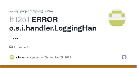 Error Osihandlerlogginghandler Orgspringframeworkmessaging