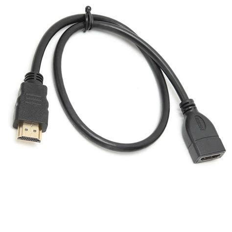 Extension Adapter Cord 50cm Male To Female Extension Cable HD Multimedia Interface Audio