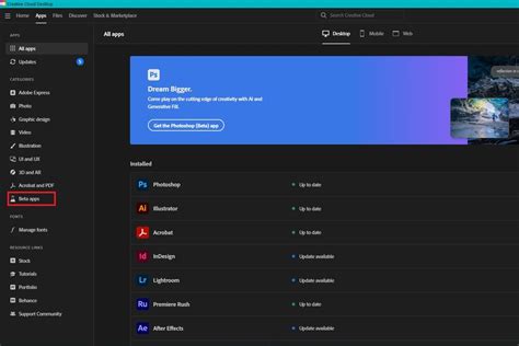 Photoshop Beta And Beta Option Are Missing Adobe Product Community 13813540