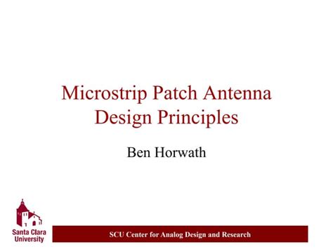 Microstrip Rectangular Patch Antenna Pptx