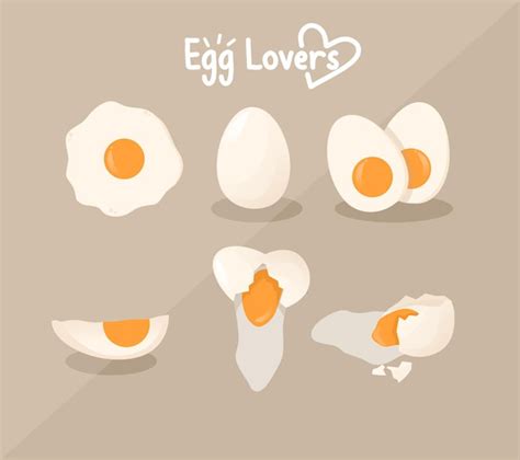 Premium Vector A Set Of Eggs Vector For Egg Lovers