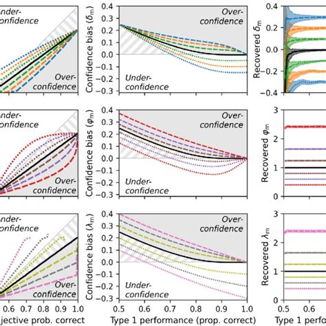 Metacognitive Biases In The Model Grey Shades Indicate Areas Of Download Scientific Diagram