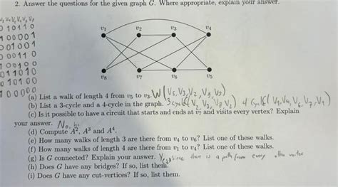 Solved E How Many Walks Of Length Are There From V Chegg