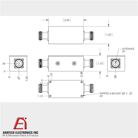 Anatech 2000 2400 Mhz User Tunable Band Pass Filter Control Synergy