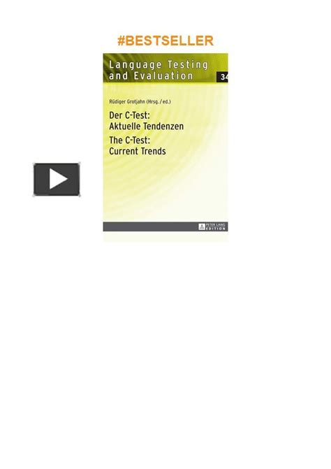Download Der C Test Aktuelle Tendenzen The C Test Current Trends