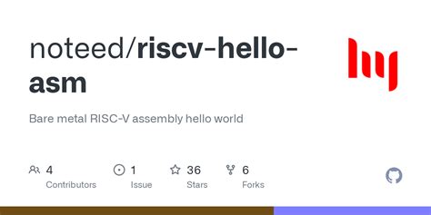 GitHub Noteed Riscv Hello Asm Bare Metal RISC V Assembly Hello World