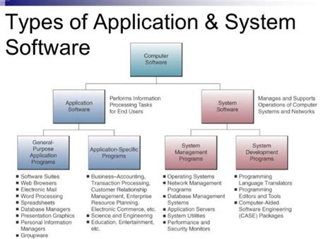 Chart On Types Of Software For 9th Class