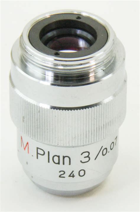 10826 Nikon 3x Microscope Objective Lens M Plan 3 0 07 240 J316gallery