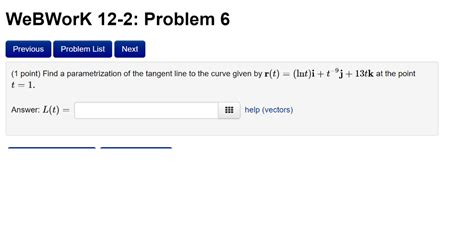 solved find a parametrization of the tangent line to the