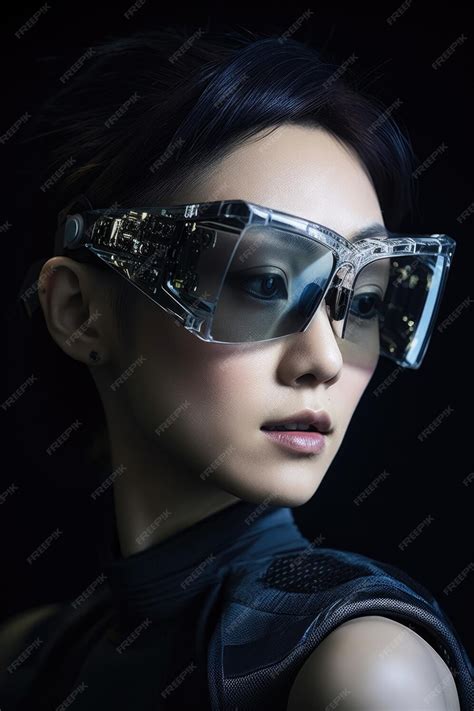 Premium Ai Image Cropped Shot Of A Woman Wearing Futuristic Glasses