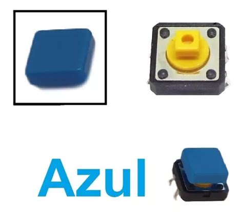 Kit 30 Push Button Chave Táctil Com Capa Quadrada Arduino