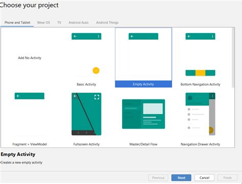 paso 1 creación de una aplicación para android y configuración para