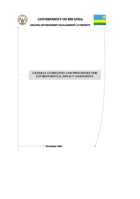 General Guidelines And Procedure For Environmental Impact 2006 Rcsp