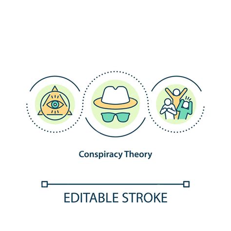 Conspiracy Theory Concept Icon Vector Notion Contour Vector Vector