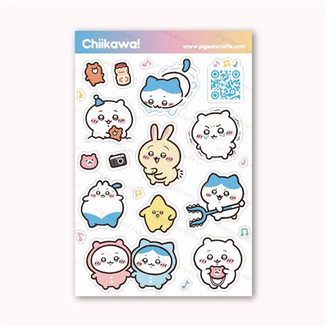 Chiikawa Sticker Sheet Pigeoncrafts