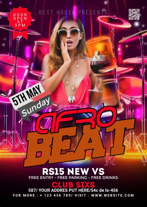 Afro Beat Party Flyer Template Postermywall