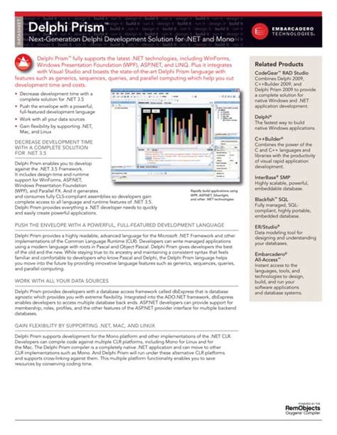 delphi prism datasheet 2009 pdf