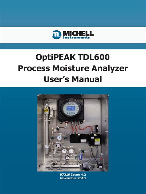 Michell Instruments Tdl600 Operating Manual Pdf Absorption Spectroscopy Infrared