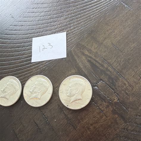 Set Of 3 Silver Half Dollar 1964 Lot 123 Ebay