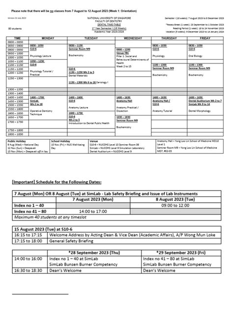 Ay2023 24 Year 1 Semester 1 V 31 July 2023 Pdf Academic Term
