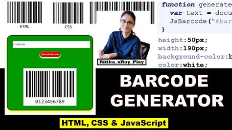 Easy Javascript Dynamic Barcode Generator Step By Step ~xray Pixy Youtube