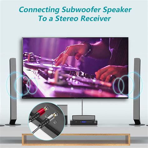Cavo Per Subwoofer Cavo Audio Stereo Rca Maschio Maschio 1m Per