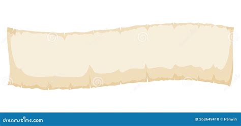 Ancient Scroll Template With Wave Movement Over White Background