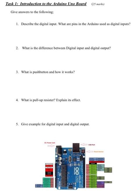 Solved Task Introduction To The Arduino Uno Board Chegg