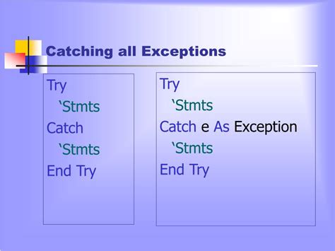 ppt exception handling in powerpoint presentation free download