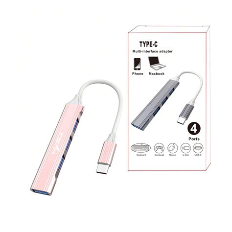 Hxsj Mini Usb Type C Hub Extensions 4 Port Usb Expander 3 Usb 2 0 Ports And 1 Usb 3 0 Port 4