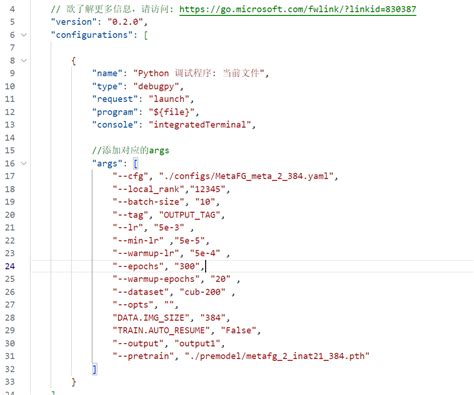 VScode debug调试python代码添加上额外命令args vscode增加args CSDN博客