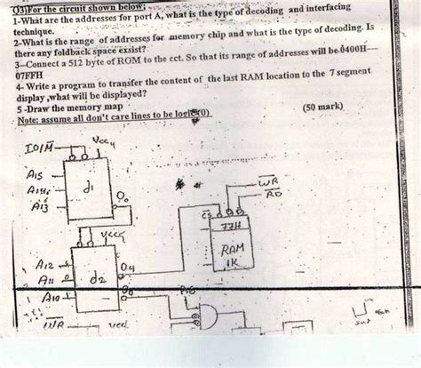 Solved For The Circuit Shown Below Of Decoding And Interfacing 1