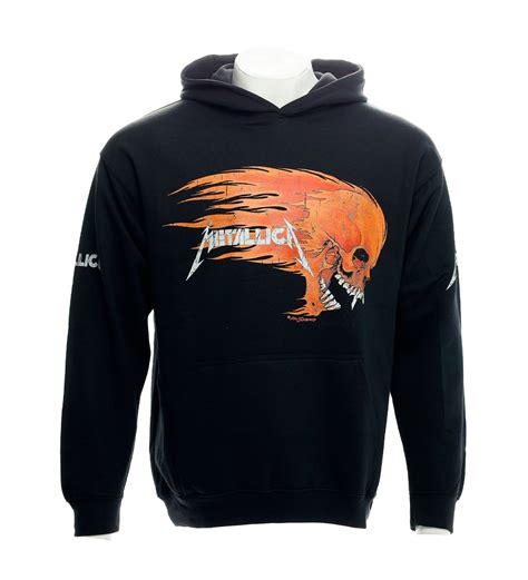 Worn Pushead Flaming Skull Black Exoshop