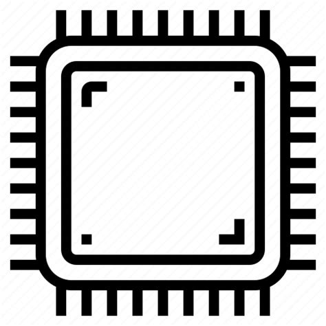 Chip Cpu Ic Processor Icon Download On Iconfinder