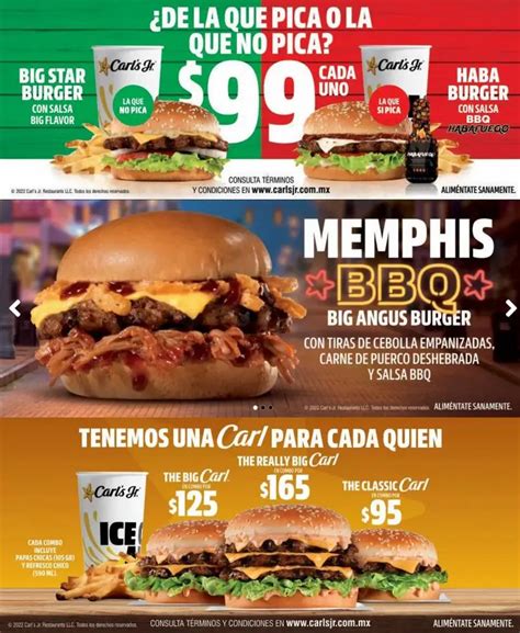 Carls Jr México Catálogo De Productos Promociones Y Descuentos