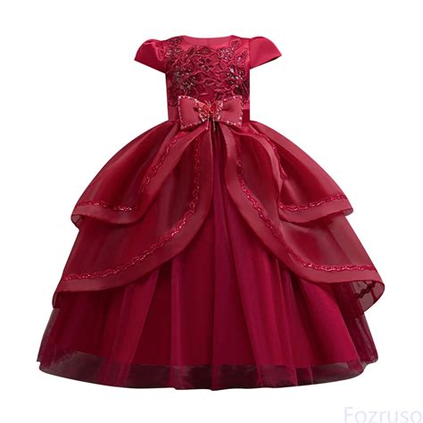 Fozruso Girls Casual Dresses Girls Dress With Sequins And Embroidery