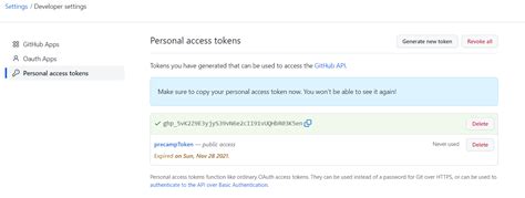 Git Personal Access Tokens 생성방법 Remote No Anonymous Write Access 오류 처리