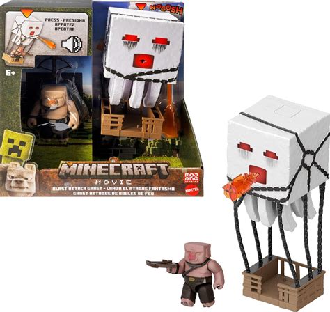 Mattel Minecraft Action Figure Set Blast Attack Ghast With Lights
