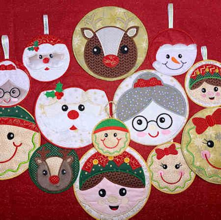 Christmas Faces Machine Embroidery Catalogue Kreative Kiwi